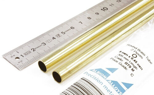 NEW! Albion Alloys BT9M Brass Tube 9 x 0.45 x 305 mm (1 pc / 1 szt.)