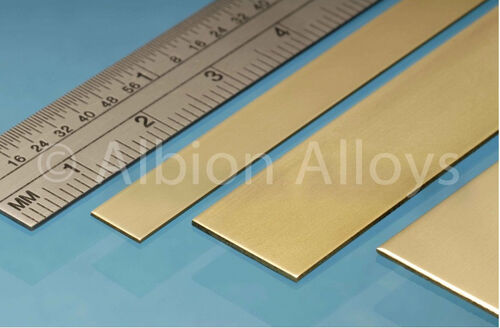NEW! Albion Alloys BS3M Brass Strip 25 x 0.4 x 305 mm (1 pc / 1 szt.)
