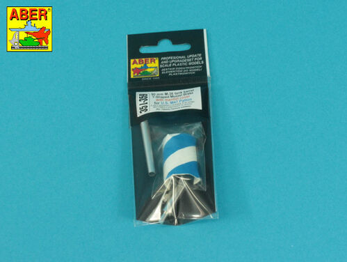 NEW! Aber 35L-359 US 90 mm M-36 Barrel with Y-Shaped Muzzle Brake and Mantlet Cover for M47 Patton (for Tamiya Kits)