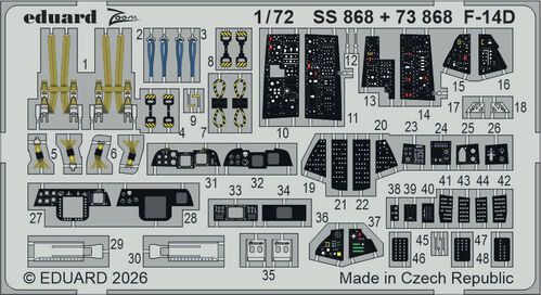 Eduard SS868 Grumman F-14 D Tomcat - Zoom Set (for Tamiya Kits)