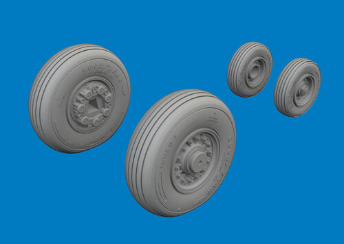 Eduard 672449 Grumman F-14 D Tomcat - 3D-Printed Wheels Set (for Tamiya Kits)