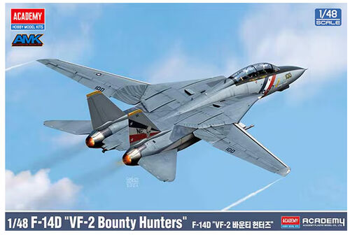 NEW! Academy 12370 Grumman F-14 D Tomcat - US Navy VF-2 Bounty Hunters