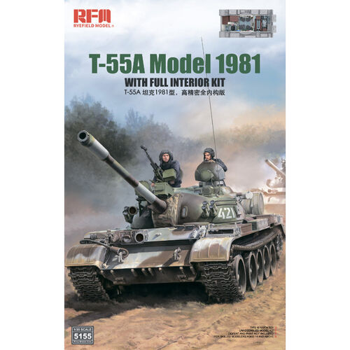 Rye Field Model RM-5155 T-55 A Model 1981 with Full Interior Kit