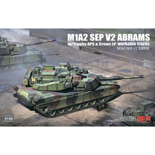 Rye Field Model RM-5156 M1A2 SEP v2 Abrams with Trophy APS & CROWS LP Workable Tracks