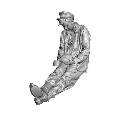 NEW! 3d Scale Model Universe 35F056 German WW2 Mid–Late War Army (Heer) Soldier - Resting (1 Figure / 3D-Printed)