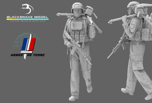 NEW! BlackSnake Model FR-13-16 French Soldier No.13 with Tripod & Replacement Magnum 58 Cannon (1 Figure)