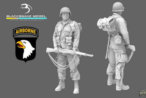 NEW! BlackSnake Model ST-01-16 US WWII 101st Airborne - Soldier 1 (1 Figure)