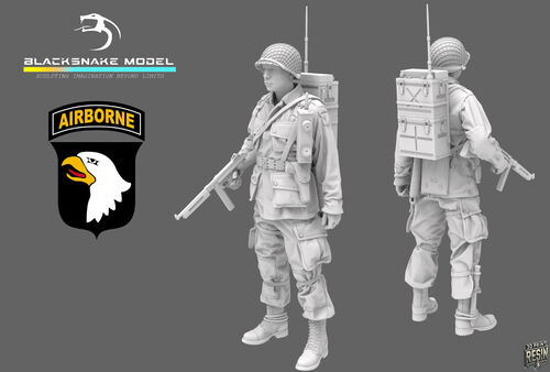 NEW! BlackSnake Model ST-03-16 US WWII 101st Airborne - Soldier 3 Radio Operator (1 Figure)
