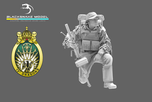 BlackSnake Model RDP-06-16 Operator of French 13th Parachute Dragoon Regiment (13e RDP) - Soldier 6 Minimi Marksman (1 Figure)