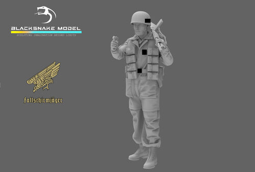 NEW! BlackSnake Model FSJ-11-16 German WWII Fallschirmjaeger Smoke & Steel (1 Figure / Soldier No.11)