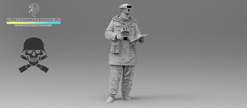 NEW! BlackSnake Model TOTENKOPF-03-16 German WWII Waffen SS Totenkopf Division - Soldier No.3 Officer (1 Figure)