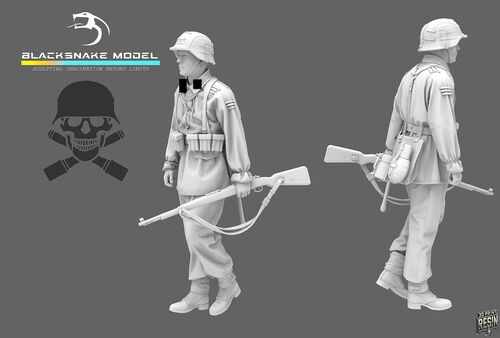 NEW! BlackSnake Model Waffen-05-16 German WWII Waffen SS Soldier No.5 (1 Figure)