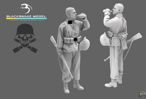 NEW! BlackSnake Model Waffen-10-16 German WWII Waffen SS Soldier No.10 (1 Figure)