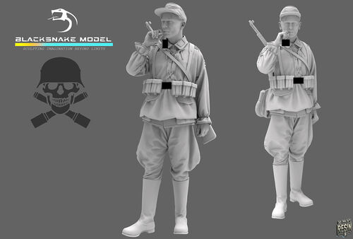 NEW! BlackSnake Model Waffen-13-16 German WWII Waffen SS Soldier No.13 (1 Figure)