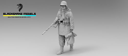NEW! BlackSnake Model TOTENKOPF-06-16 German WWII Waffen SS Totenkopf Division - Soldier No.6 (1 Figure)