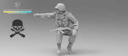 NEW! BlackSnake Model TOTENKOPF-09-16 German WWII Waffen SS Totenkopf Division - Soldier No.9 (1 Figure)