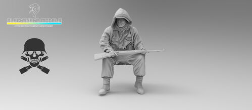 NEW! BlackSnake Model TOTENKOPF-14-16 German WWII Waffen SS Totenkopf Division - Soldier No.14 (1 Figure)