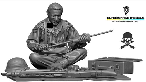 NEW! BlackSnake Model Waffen-19 German WWII Waffen SS Soldier No.19 - Normandy 1944 (1 Figure)