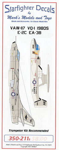 Starfighter Decals 350211S VAW-117 and VQ-1 CVW-11 (1980's)