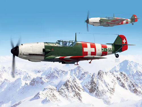 Wingsy Kits D5-12 Swiss Air Force Fighter Messerschmitt Bf 109 E-3a Emil