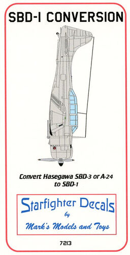 Starfighter Decals R7213 Douglas SBD-1 Dauntless Conversion (for Hasegawa kits)