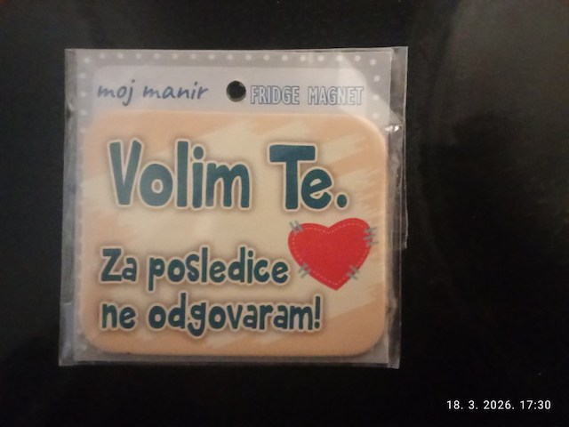 Magnet za frizider - volim te