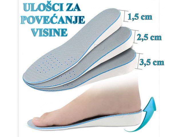 Ulošci za povećanje visine 1,5 cm, 2,5 cm, 3,5 cm