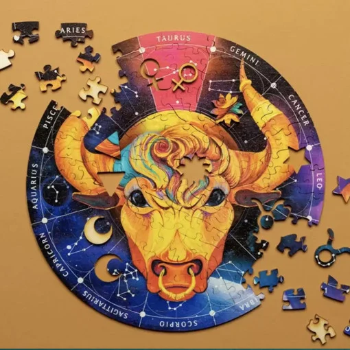 Drvena Zodijak Slagalica - Bik