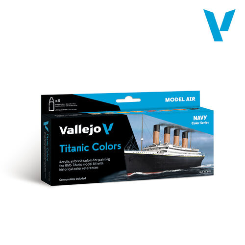 Vallejo 71646 Navy Color Series - Titanic Colors Model Air Set