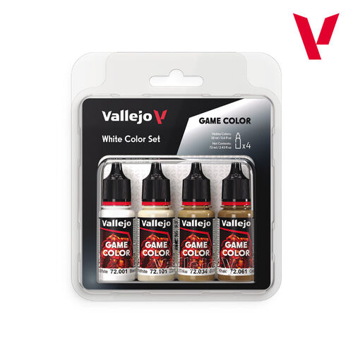 NEW! Vallejo 72386 White Color Set: