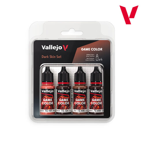 NEW! Vallejo 72387 Dark Skin Color Set: