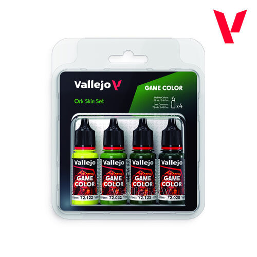 NEW! Vallejo 72391 Ork Skin Color Set