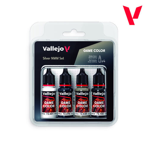 NEW! Vallejo 72394 Silver NMM Color Set