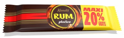 ČOKOLADA MINI RUM PLOČICE KANDIT 54G+ GRATIS 20%