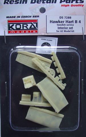 Kora Models DS7288 Hawker Hart B 4 -Swedish-Interior set