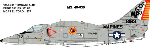 Milspec 48030 Douglas A-4 F Skyhawk - VMA-311 Tomcats (1977) MCAS El Toro