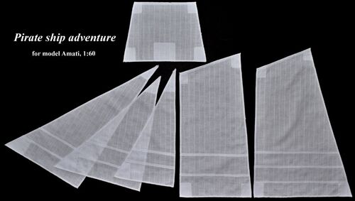 HiSModel S438 Pirate ship adventure - set of sails for Amati model