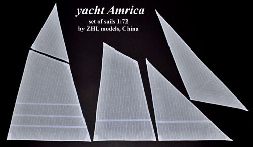 HiSModel S448 Yacht America - set of sails ZHL Model Ship