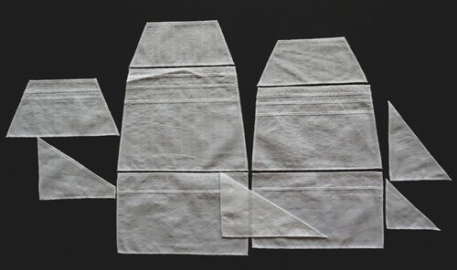 HiSModel S151 Black Pearl, Pirate ship - set of sails in white from white canvas.