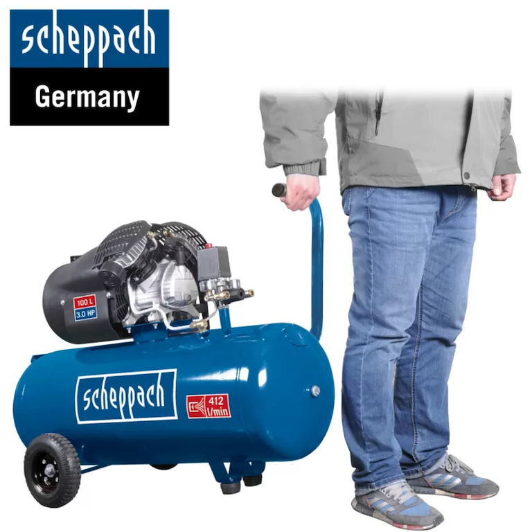 Scheppach – Kompresor za vazduh HC120DC, 100L,59061209969 – 69647