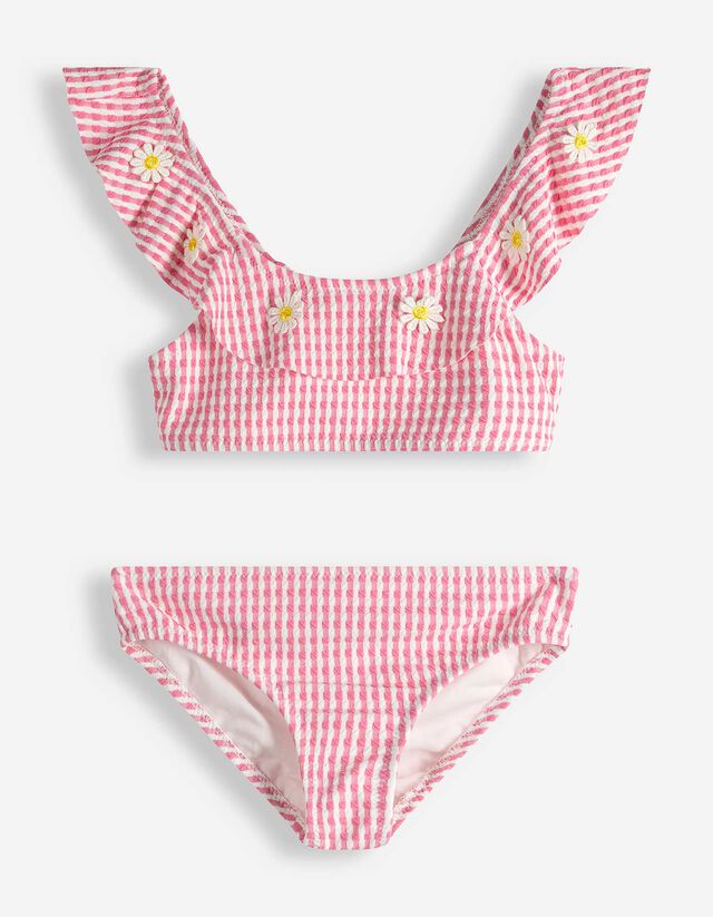 SET OD GORNJEG DELA BIKINIJA I BIKINI GAĆICA - VOLANI - PINK