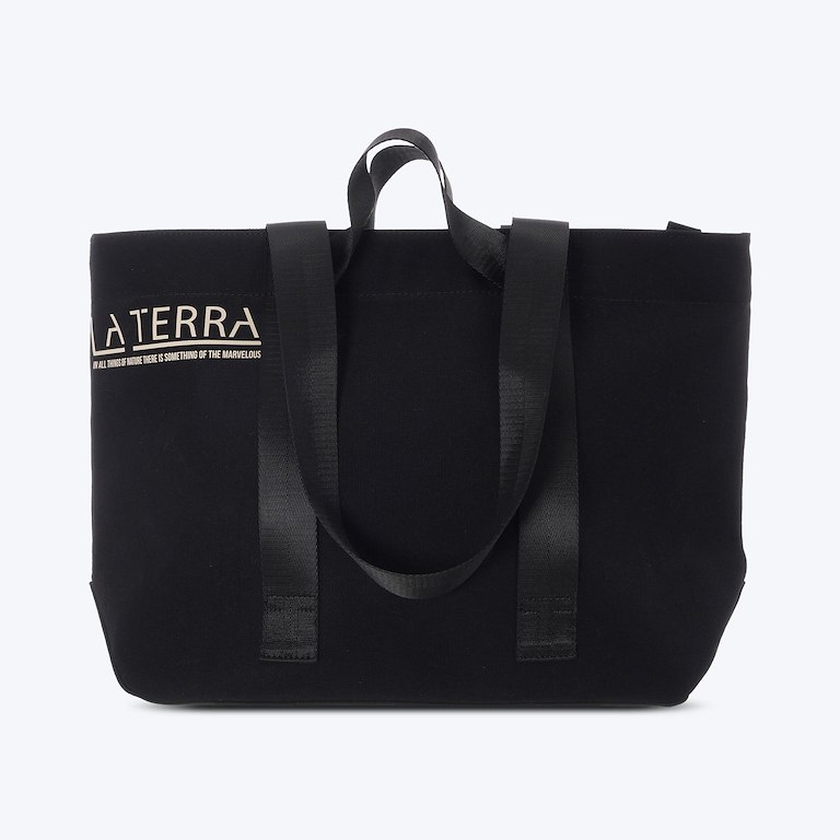 LA TERRA large canvas beach shopper