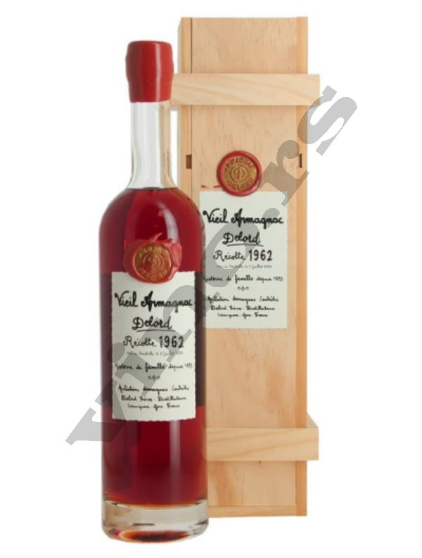 Delord Armagnac Recolte 1962 Wooden Box 0,5 L