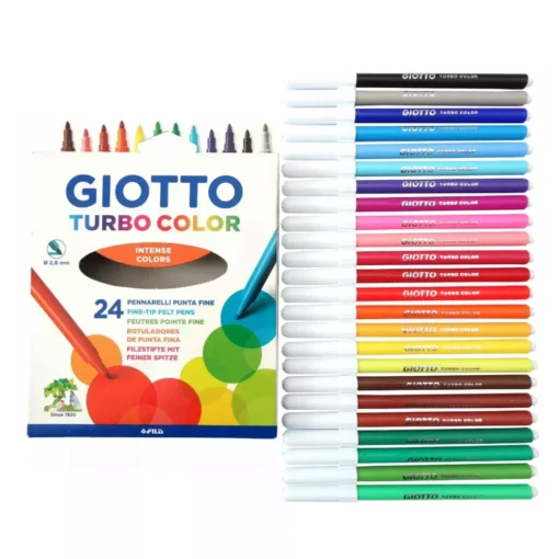 Flomasteri Turbo Color 24/1 – blister GIOTTO