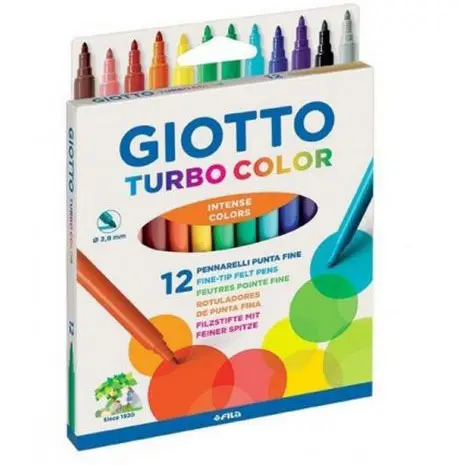 Flomasteri Turbo Color 12/1 – blister GIOTTO