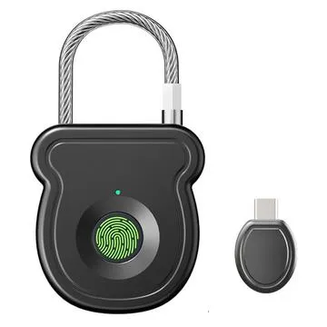 SMART FINGERPRINT PADLOCK WITH ELECTRONIC KEY