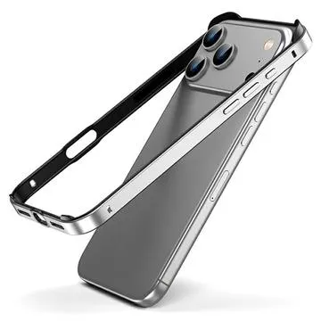 IPHONE 17 PRO METAL BUMPER WITH RAISED EDGES - SILVER