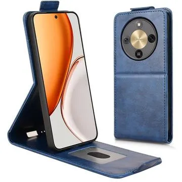 HONOR X70/X9D/MAGIC8 LITE VERTICAL FLIP CASE WITH STAND - DARK BLUE