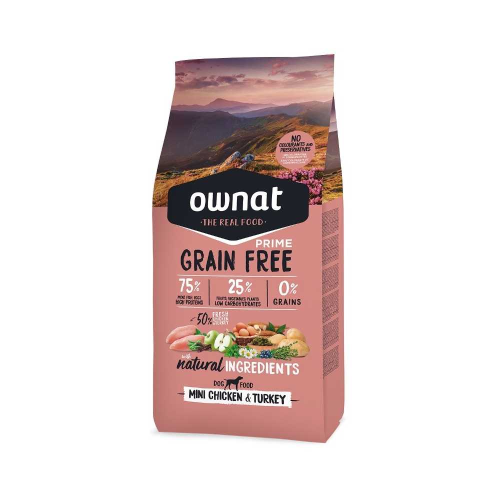 Ownat hrana za pse GRAIN FREE Prime - Mini Chicken&Turkey 1kg