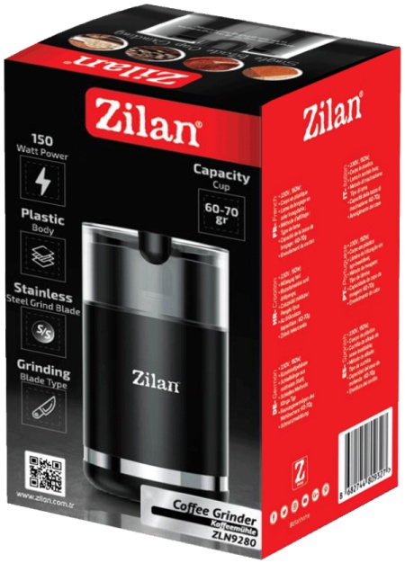 Zilan ZLN9280 Mlin za kafu,Crni 150W